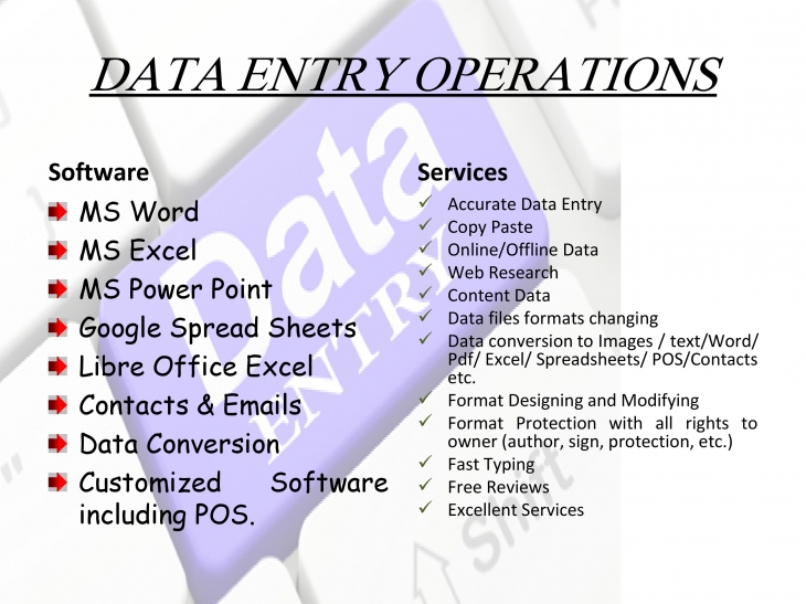 Data Entry Operations